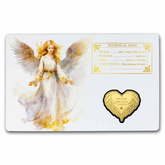 1/1000 oz Gold Bar - Guardian Angel (In Assay)