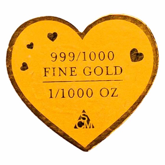Buy 1/1000 oz Gold Heart Shaped I love You (In Assay) | APMEX