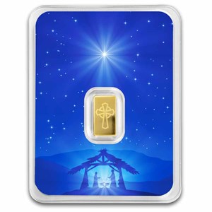 1/2 gram Gold Bar - Holy Cross (w/Star of Bethlehem Card, In TEP)