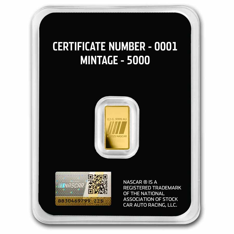 APMEX - 1/2 gram Gold Bar - NASCAR Racing