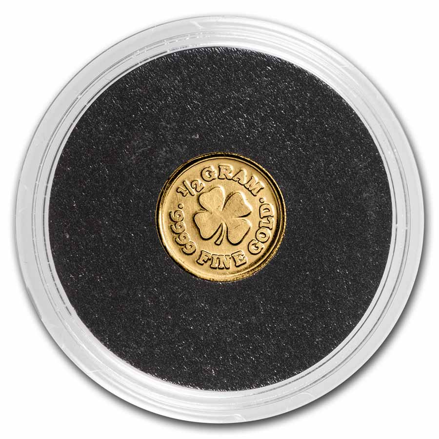 APMEX - 1/2 gram Gold Round: Four Leaf Clover - MPM