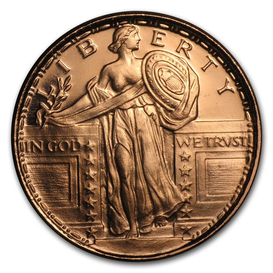 Buy 1/2 oz Copper Round - Standing Liberty (20 count tube) | APMEX