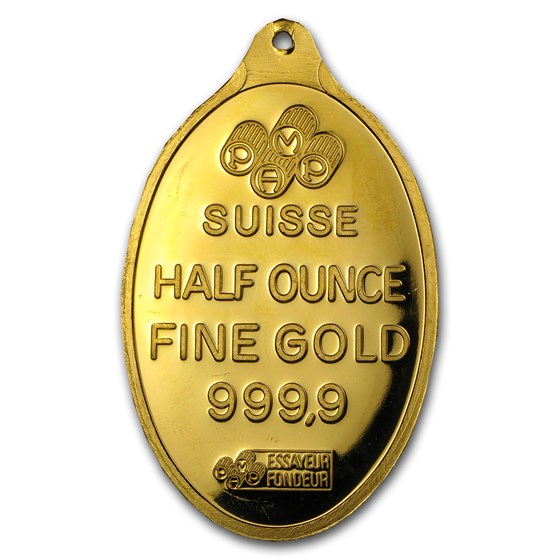 Buy 1/2 oz Gold Oval Pendant - PAMP Suisse (Fortuna) | APMEX