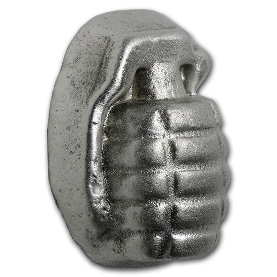 Buy 1/2 oz Hand Poured Silver Grenade - Baby Boom! | APMEX