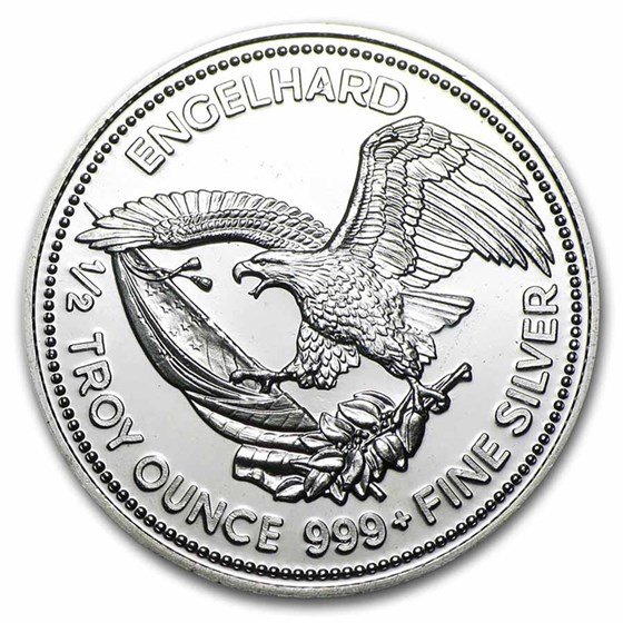 1/2 oz Silver Round - Engelhard Prospector (10-Count, Orig. Roll)