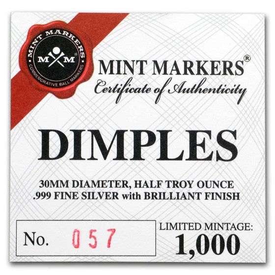 Buy 1/2 oz Silver Round - Mint Markers® "Dimples" | APMEX