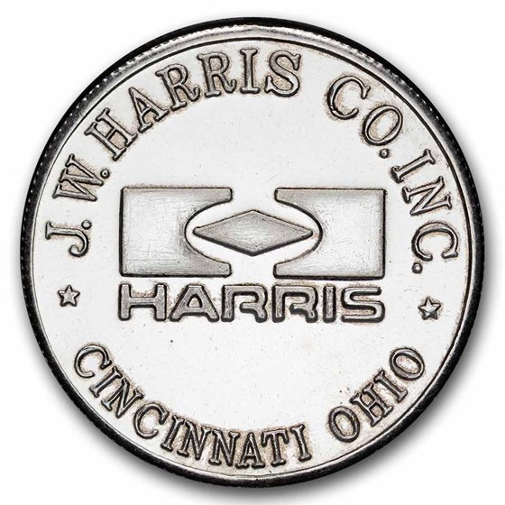 1/2 oz Silver Round - Vintage J.W. Harris Co. Inc.
