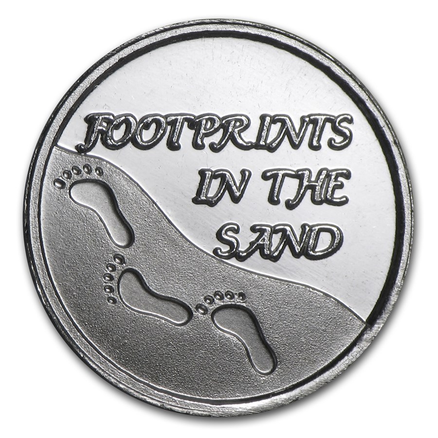 Buy 1/20 oz Silver Round - Footprints in the Sand | APMEX