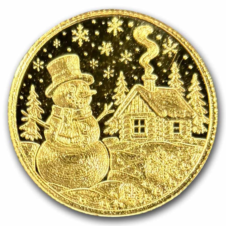 Buy 2025 1/200 oz Gold Snowman Round- MPM | APMEX