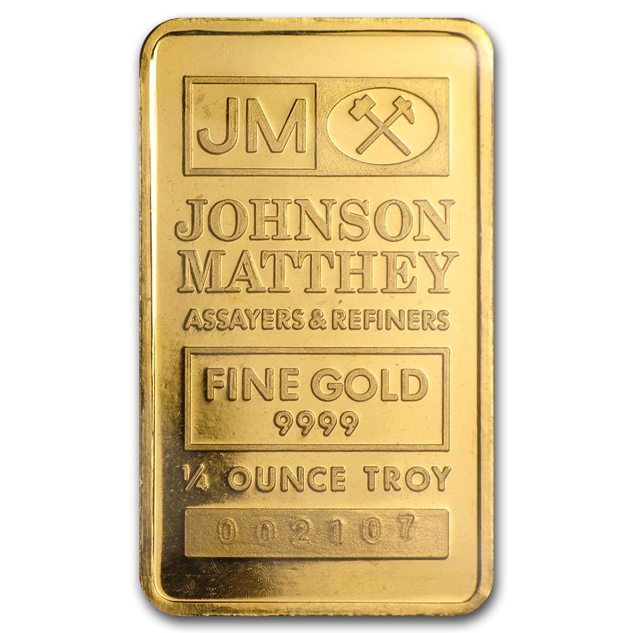 Buy 1/4 oz Gold Bar - Johnson Matthey | APMEX
