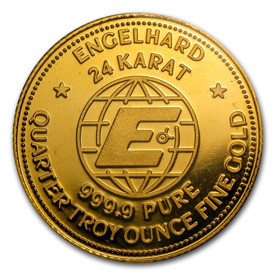 Buy 1/4 oz Gold Round - Engelhard (Prospector, In Assay) | APMEX