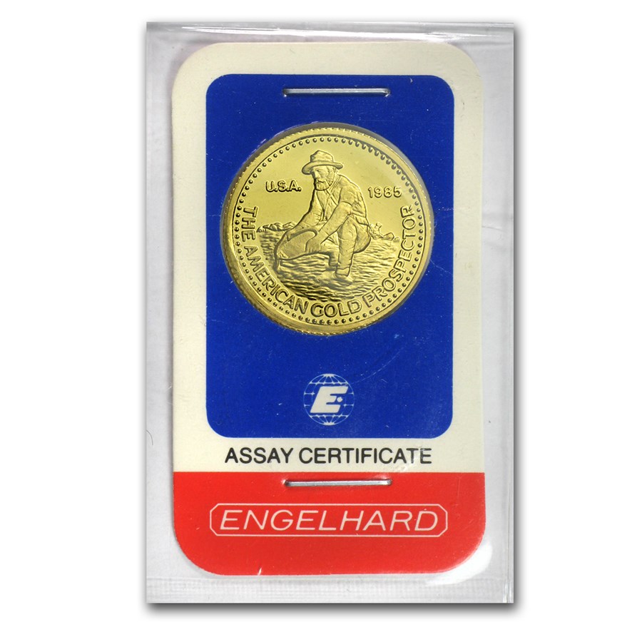 Buy 1/4 oz Gold Round - Engelhard (Prospector, In Assay) | APMEX