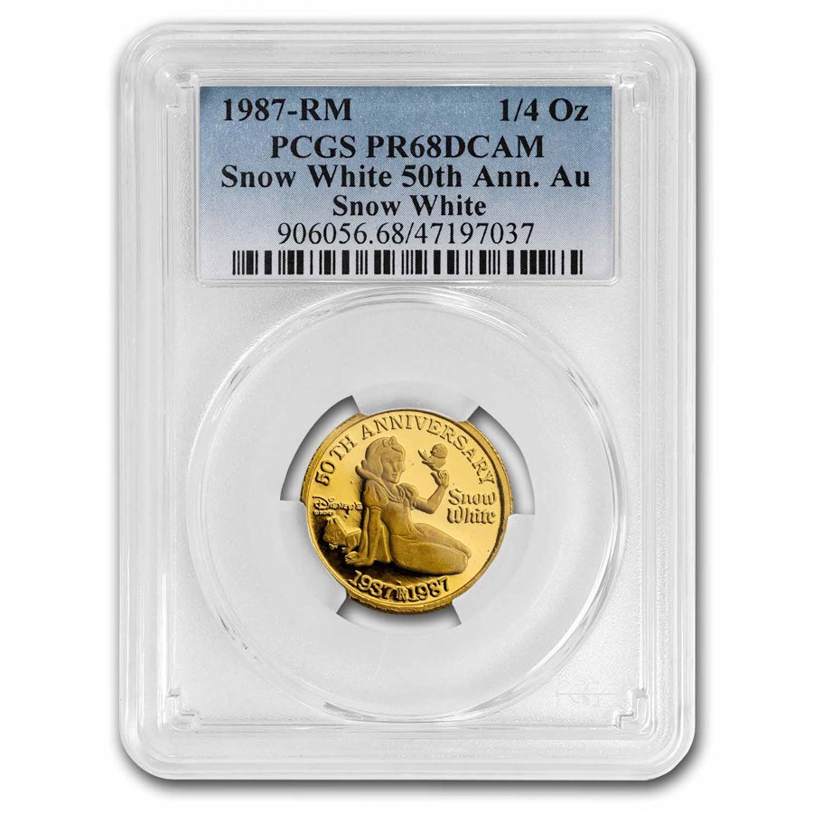 1/4 oz Gold Round - Snow White 50th Anniv (Snow White) PR-68 PCGS