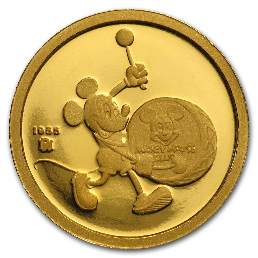 Buy 1/4 oz Gold Round - Walt Disney (Mickey Mouse Club) | APMEX