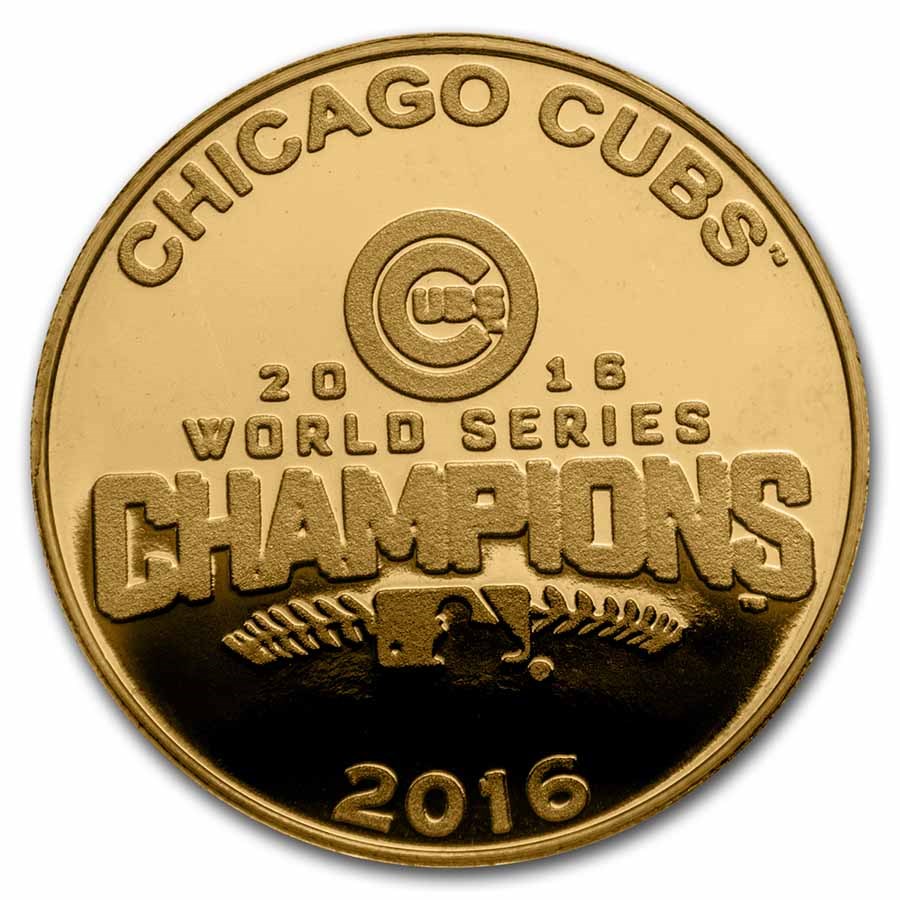 Buy 1.5 oz Gold Round - Highland Mint - Chicago Cubs 2016 Champions | APMEX