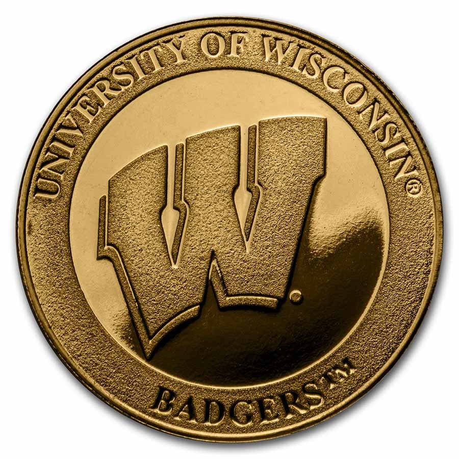 Buy 1.5 oz Gold Round - Highland Mint - Wisconsin Badgers | APMEX