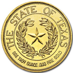 Buy 1.85 oz Gold & Silver Round - 1987 Great Seal of Texas (5 pc) | APMEX
