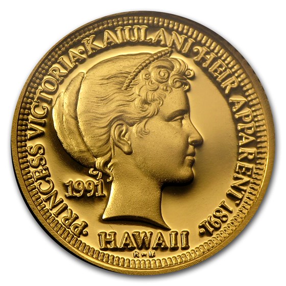 Buy 1.9 oz Gold Rnd - Hawaii 100th Anniv Set (Victoria Kaiulani) | APMEX