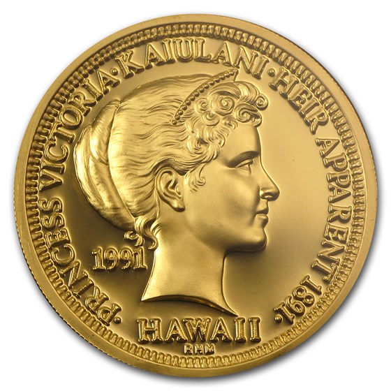 Buy 1.9 oz Gold Rnd - Hawaii 100th Anniv Set (Victoria Kaiulani) | APMEX