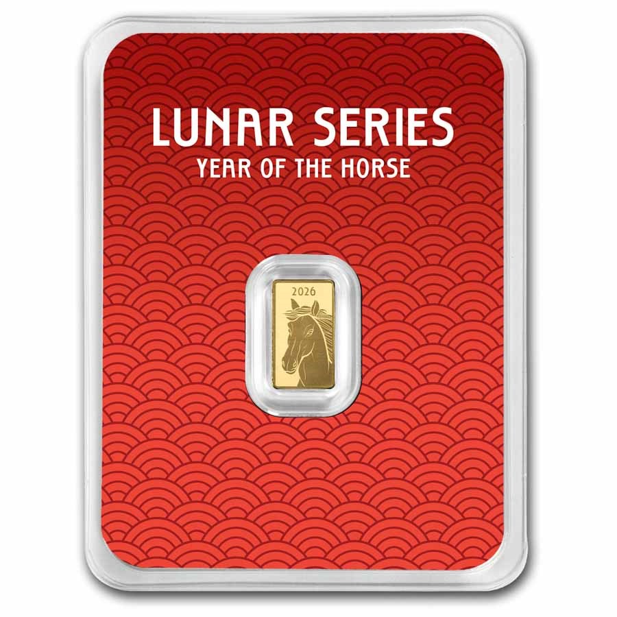 1 gram Gold Bar - 2026 APMEX Year of the Horse (TEP, Series 2)
