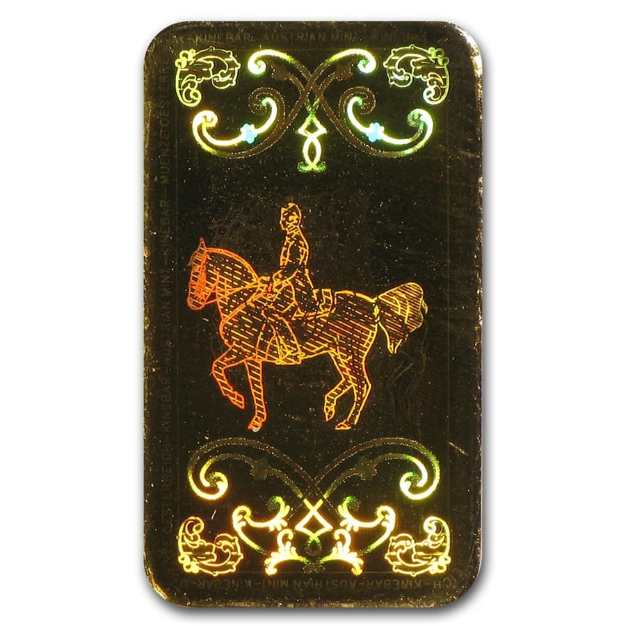 APMEX - 1 gram Gold Bar - Austrian Mint Kinebar Design (In Assay)