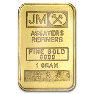 Buy 1 gram Gold Bar - Johnson Matthey (Plain Back) | APMEX