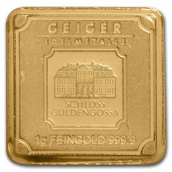 Buy 1 gram Gold Square - Geiger Edelmetalle Valentine Theme (w/Assay ...