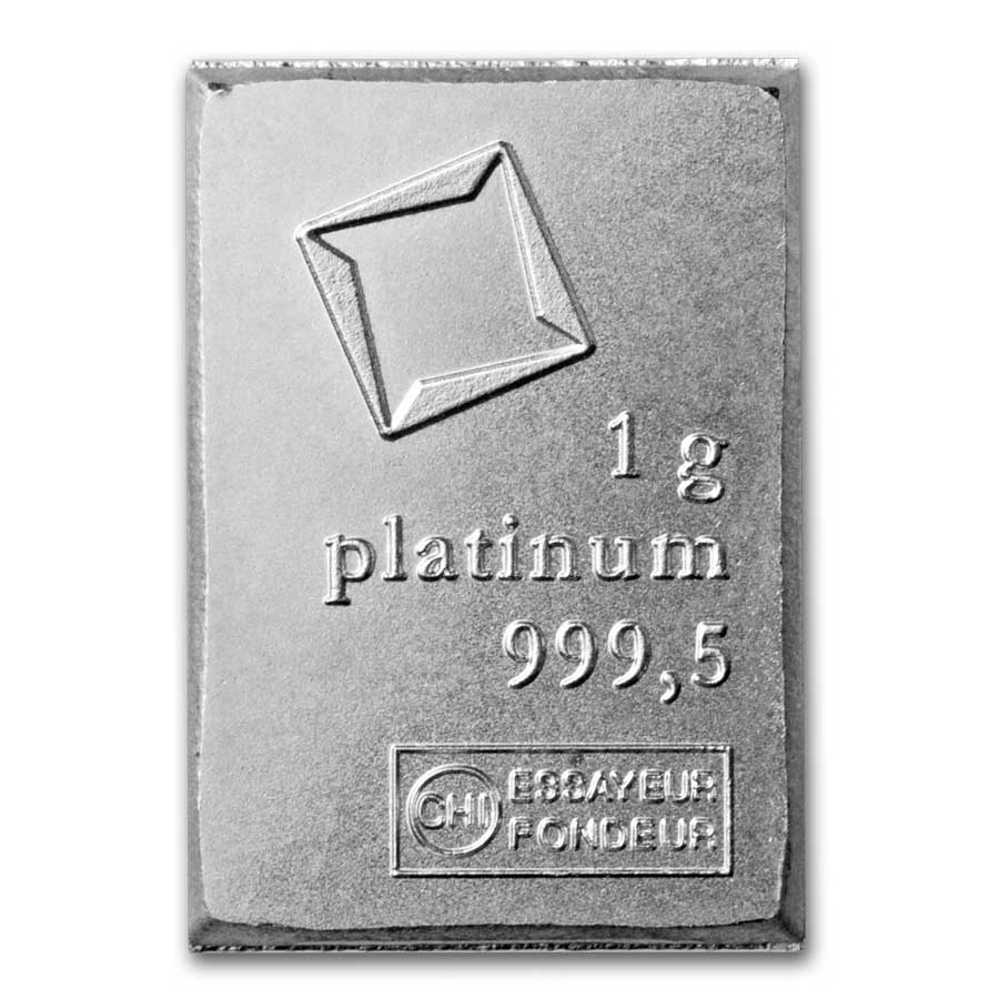 1 gram Platinum Bar - Valcambi - AT SPOT!
