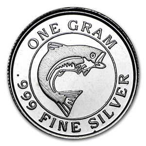 Buy 1 gram Silver Round - Salmon Fish | APMEX