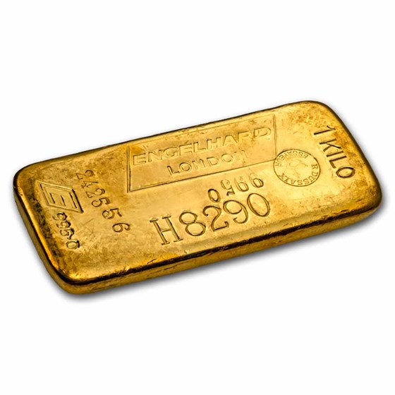 1 kilo Gold Bar - Engelhard-London (995.0 Fine)
