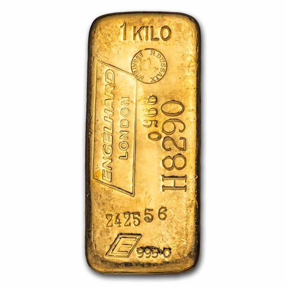 1 kilo Gold Bar - Engelhard-London (995.0 Fine)