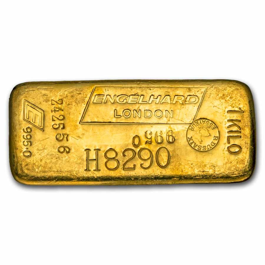 1 kilo Gold Bar - Engelhard-London (995.0 Fine)