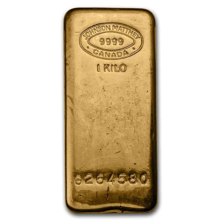 Buy 1 kilo Gold Bar - Johnson Matthey (Canada, Serial #) | APMEX
