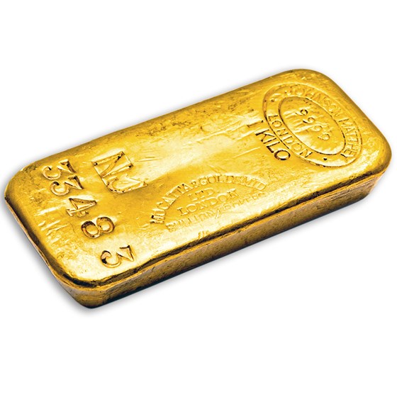 Buy 1 kilo Gold Bar - Johnson Matthey & Mocatta Goldsmid Vintage | APMEX