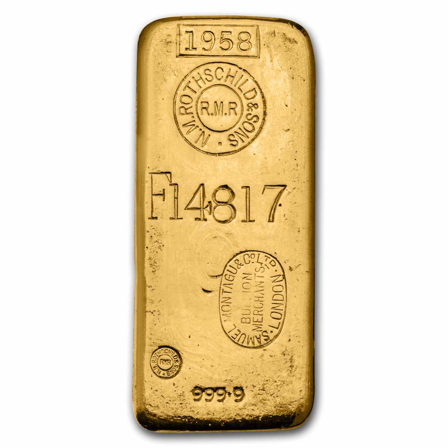 Buy 1 kilo Gold Bar - N.M. Rothschild Samuel Montagu (1958 Vintage) | APMEX