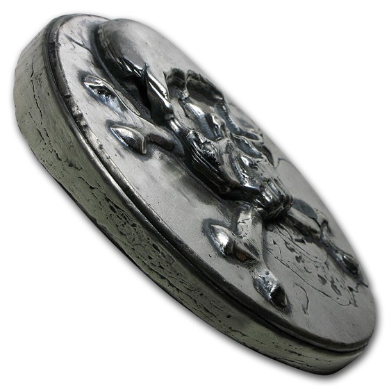 Buy 1 kilo Hand Poured Silver - Shipwreck, Skull & Bones | APMEX