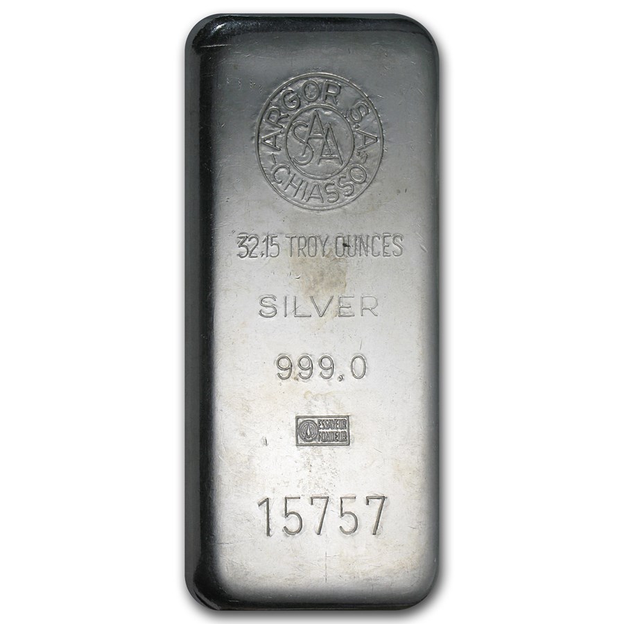 Buy 1 kilo Silver Bar - Argor S. A. Chiasso | APMEX