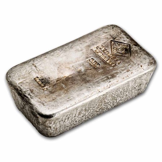 Buy 1 kilo Silver Bar - Degussa Feinsilber (1000 Grams) | APMEX