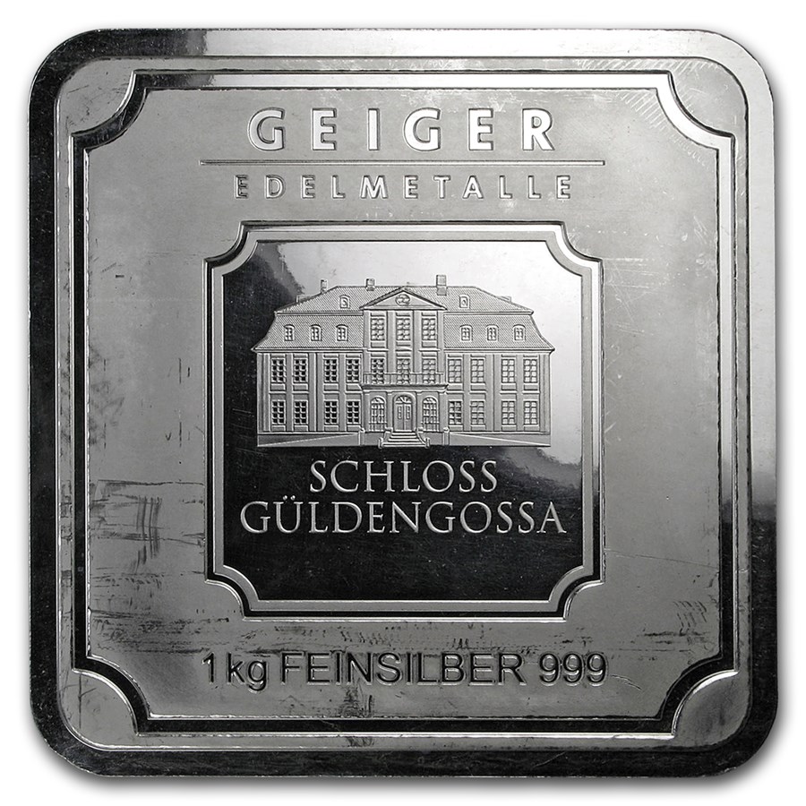 Buy 1 Kilo Silver Bar - Geiger Edelmetalle (Original Series, Scruffy ...