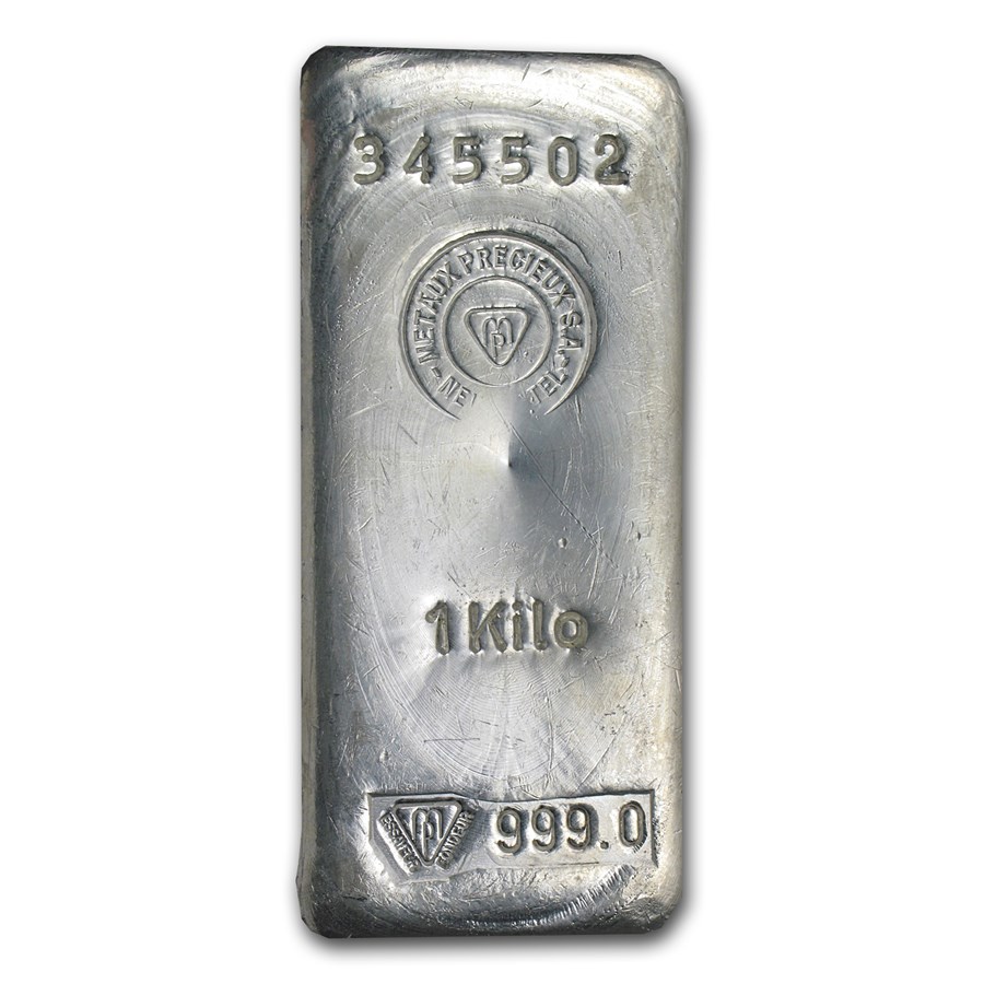 Buy 1 kilo Silver Bar - Métaux Précieux SA Métalor | APMEX