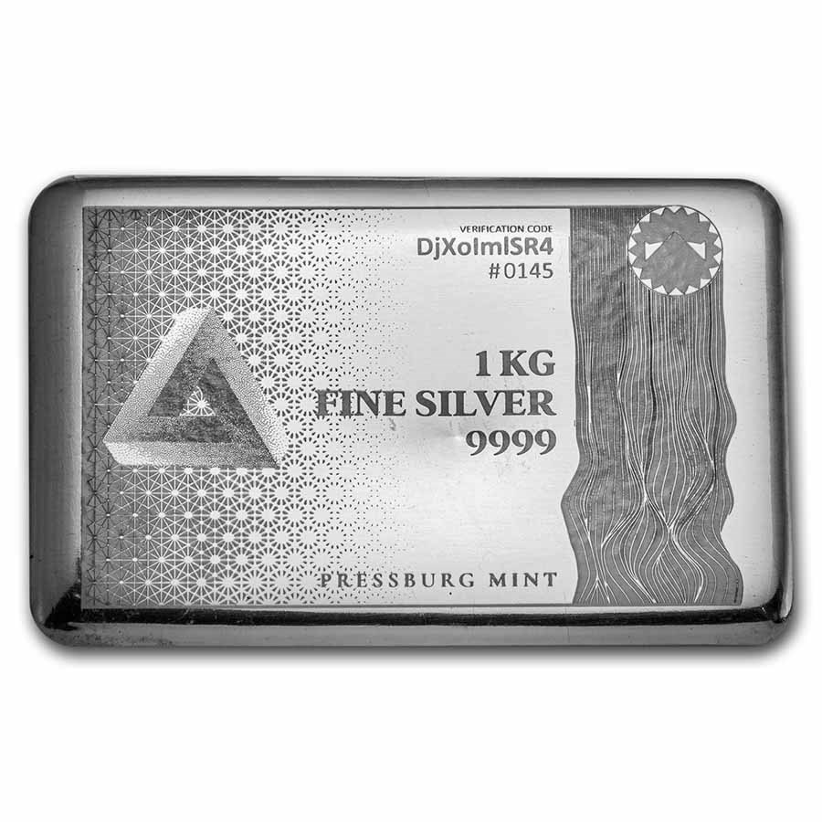 Buy 1 Kilo Silver Bar 2023 Silver Pressburg Coin Bar | APMEX