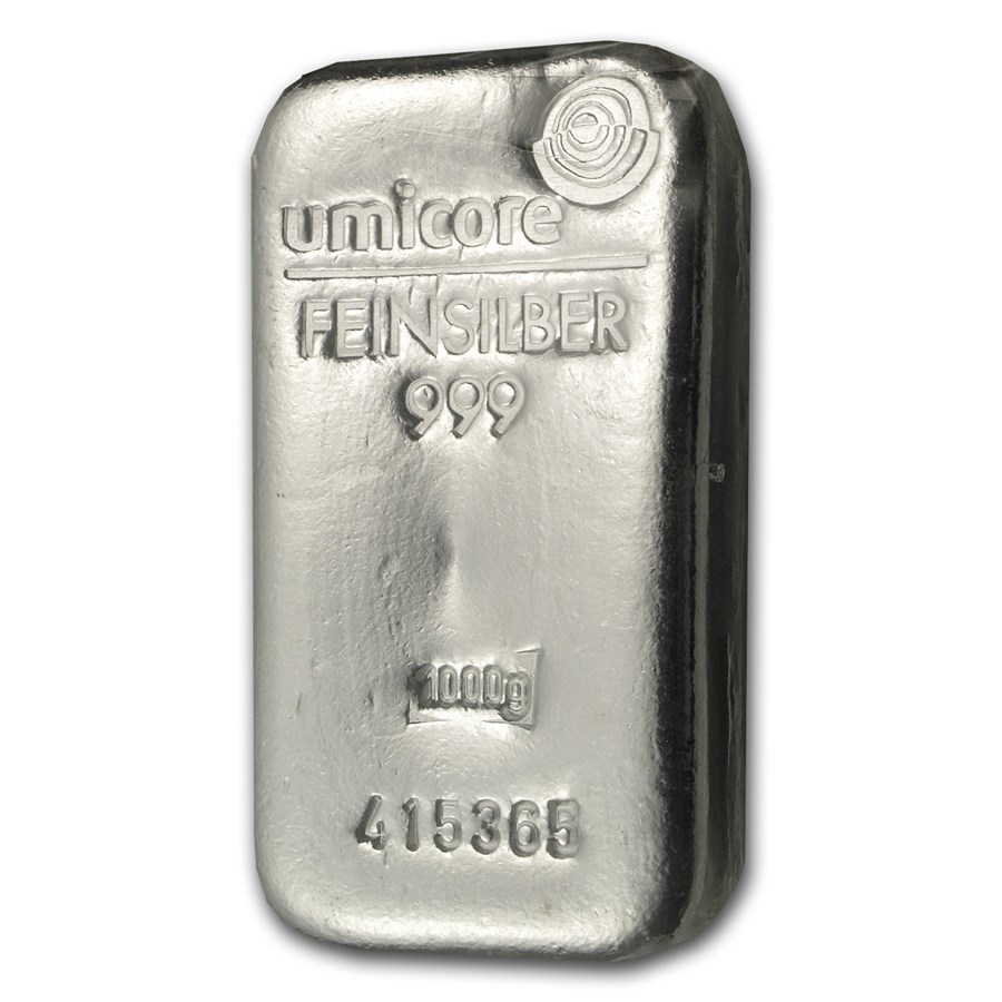 Buy 1 kilo Silver Bar - Umicore (Poured) | APMEX