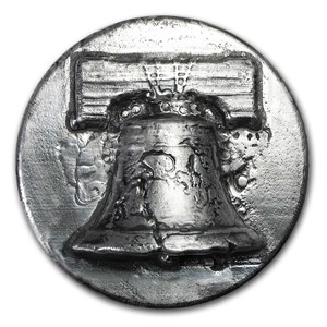 Buy 1 kilo UHR Hand Poured Silver Round - Liberty Bell | APMEX