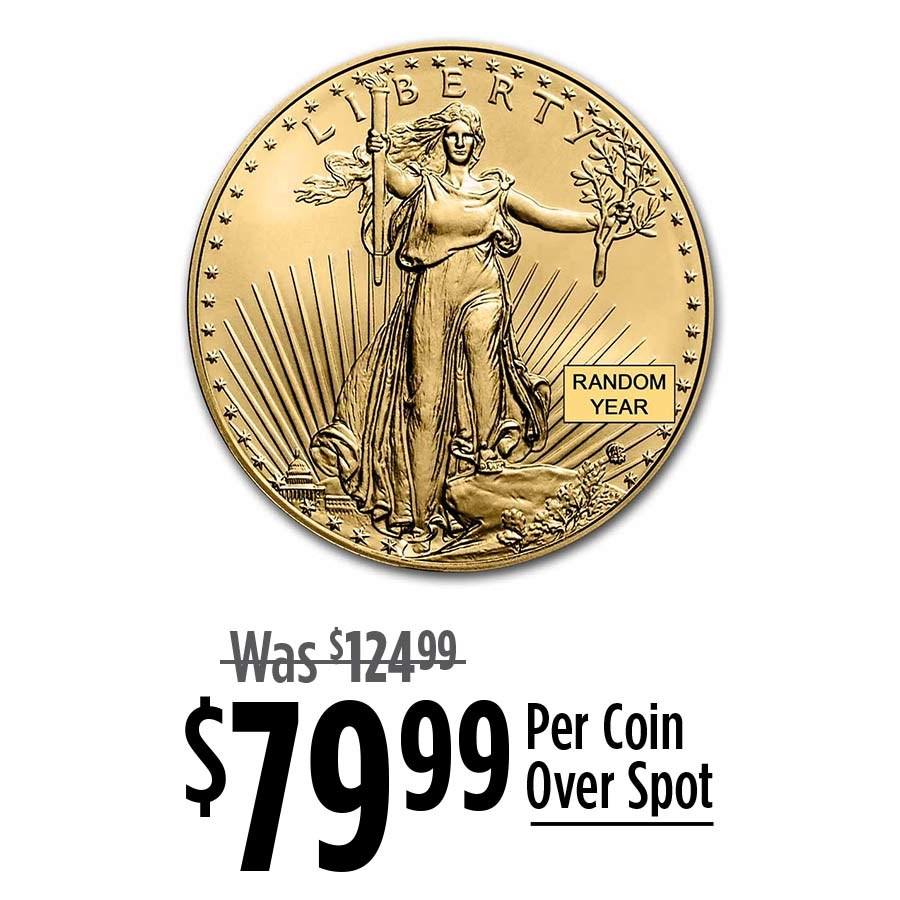 1 oz American Gold Eagle Coin BU (Random Year)