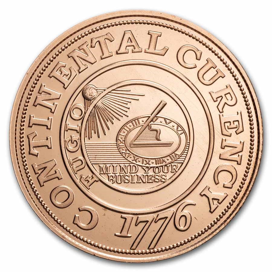 Buy 1 oz Copper 1776 Continental Currency Dollar Round | APMEX