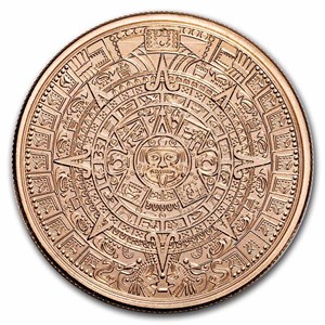 Buy 1 oz Copper Round - Aztec Calendar and Pyramid | APMEX