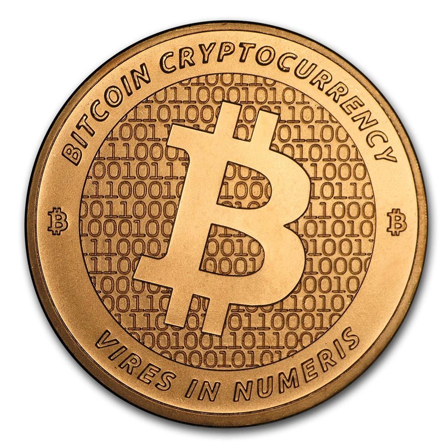 Buy 1 oz Copper Round - Bitcoin (GSM) | APMEX