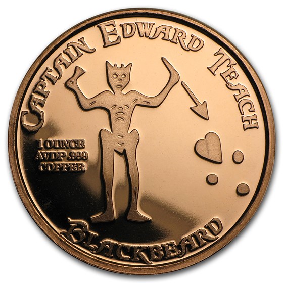 Buy 1 oz Copper Round - Blackbeard (Anonymous Mint) | APMEX