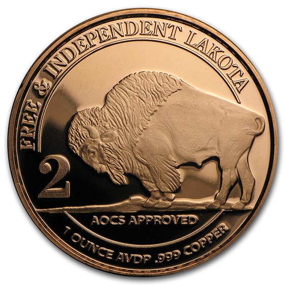 Buy 1 oz Copper Round - Lakota Sioux (Crazy Horse) | APMEX