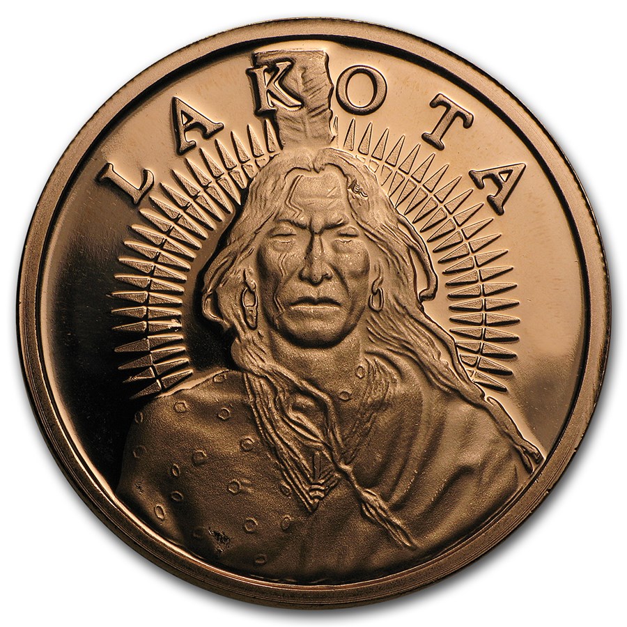 Buy 1 oz Copper Round - Lakota Sioux (Crazy Horse) | APMEX
